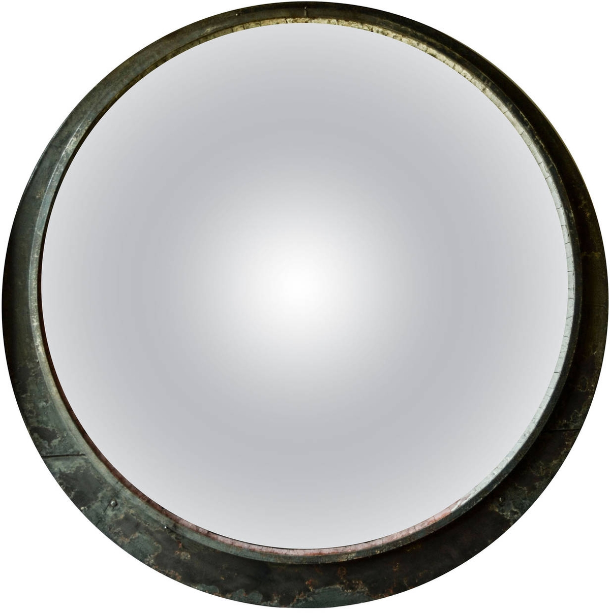 Vintage Round Monumental Train Mirror, c. 19th Century | ÆRENA ...